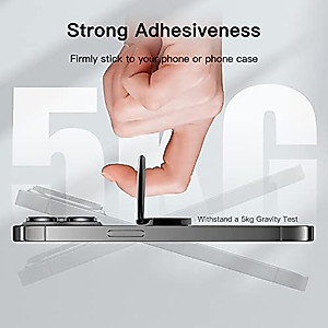 JETech Cell Phone Ring Holder, 360 Degree Rotation Metal Finger Grip Adjustable Cellphone Stand for Magnetic Car Mount, Compatible with iPhone, Galaxy, Pixel and More Smartphone (Black)