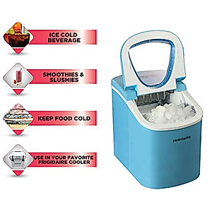 Frigidaire EFIC108-BLUE Counter-top Portable, Compact Ice Maker, Blue, 26 lb per Day