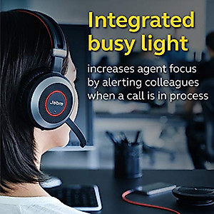 Jabra Evolve 80 UC Wired Headset Professional Telephone Headphones with Unrivalled Noise Cancellation for Calls and Music, Features World-Class Speakers and All Day Comfort