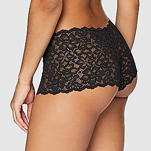 Maidenform womens Casual Comfort Cheeky Boyshort boy shorts panties, Black, X-Large US