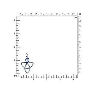 Silvershake Natural Moonstone 925 Sterling Silver Triquetra Celtic Knot Pendant