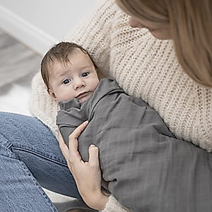 Pondering Pine Organic Muslin Swaddle Blanket - Baby Receiving Blankets Neutral - Boho Earth Tone Collection, 4 Pack, 47" x 47