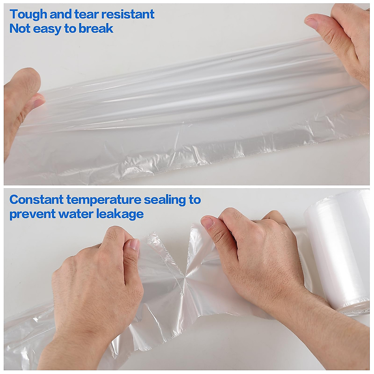 Buyitt 4 Gallon Clear Trash Bags, Strong Garbage Bags, 110 Counts Waste Basket Liner