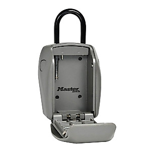 Master Lock Heavy Duty Key Lock Box, Outdoor Lock Box for House Keys, Key Safe and Combination Lock, 5 Key Capacity, 5414EC