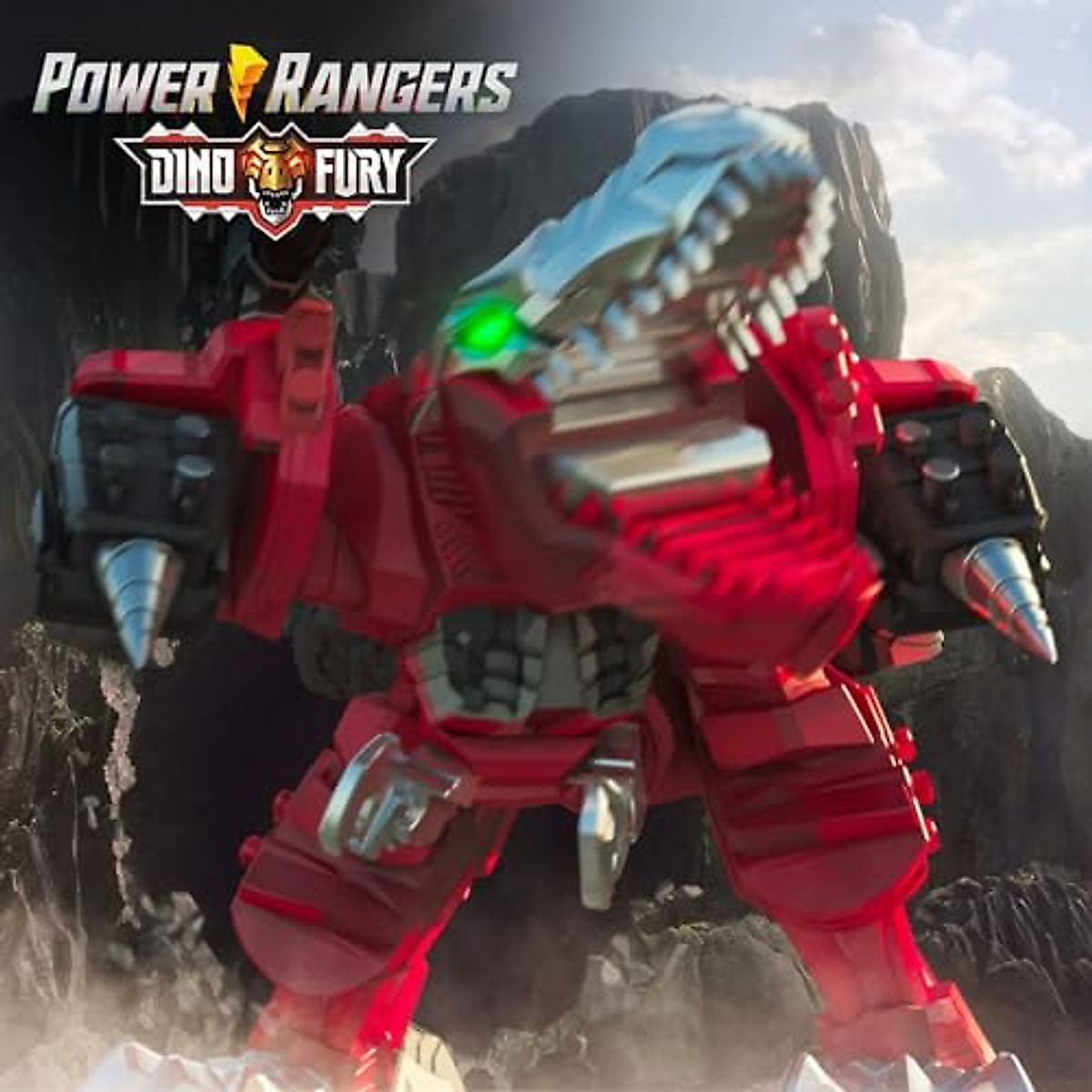 Power Rangers Dino Fury T-Rex Champion Zord for Kids Ages 4 and Up Morphing Dino Robot Zord with Zord Link Mix-and-Match Custom Build System