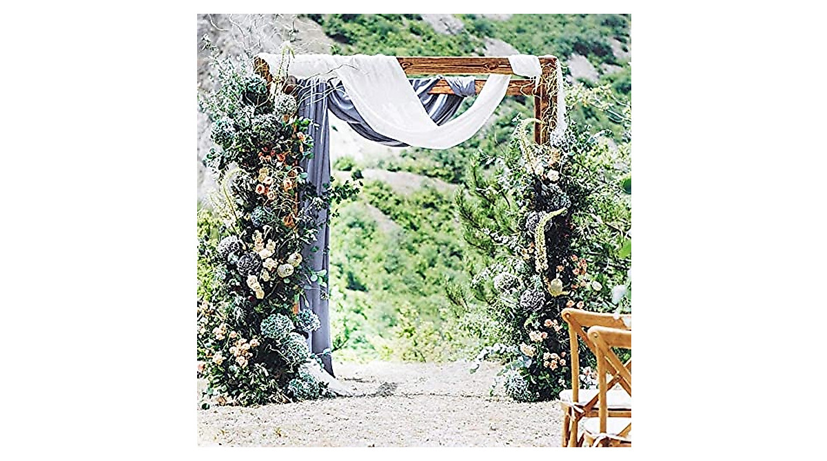 Eternal Beauty Dusty Blue Chiffon Curtain for Events