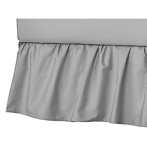 American Baby Company Ultra Soft Microfiber Ruffled Porta/Mini-Crib Skirt, Grey, for Boys and Girls