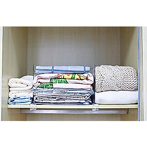 CY craft Acrylic Shelf Dividers for Closets,Wood Shelf Dividers, 4 PCS Clear Shelf Separators,Perfect for Clothes Organizer and Bedroom Kitchen Cabinets Shelf Storage and Organization