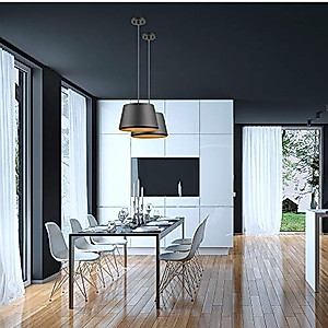 Bari 1-Light Pendant, Black, Matte Finish, Brass Accents, Half Opal Glass Shade