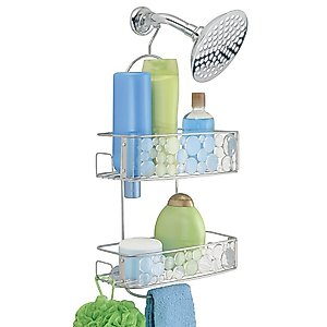 InterDesign Shower Caddy 21.8 in. H x 10.3 in. W x 5.5 in. L Stainless Steel Clear Metal