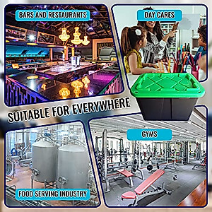 SAFARI USA 5 gallon Heavy Duty Stackable Home Storage Bin (6 Pack) With Secure Lids, 20 Quart Totes (16"x12"X8.5") for Garage Attic Utility Tool Storage Moving Box, School & Office Supplies, Classroom