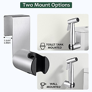 JiGiU Bidet Sprayer for Toilet Handheld Bidet Sprayer Set Stainless Steel Spray Gun and Shower Sprayer Shattaf Toilet Attachment with Hose Easy to Install for Feminine, Baby Cloth, Diaper, Pet or Car