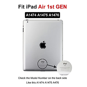 JPUNG for iPad Air 1st Generation Screen Replacement Touch Glass Digitizer, Only for A1474 A1475 A1476 Air 1st Gen, with Home Button, Full Repair Kit(Video Guide)