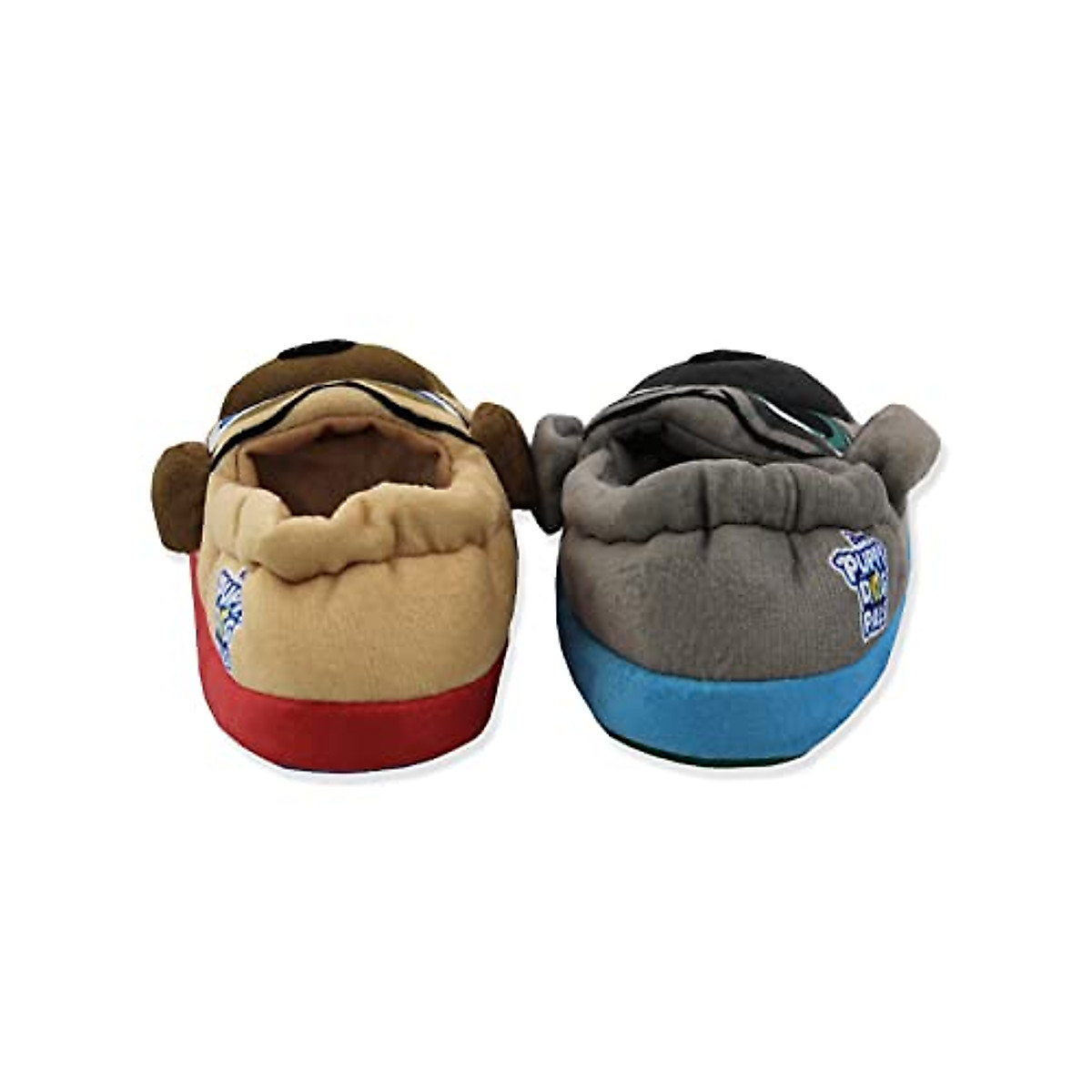 Disney Puppy Dog Pals Bingo Rolly Toddler Plush Aline Slippers with 3D Face (Gray/Tan, 7-8 M US Toddler)
