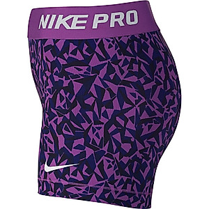 Nike Women's Pro 3" Cool Shorts Facet Cosmic Purple/Black/White LG X 3