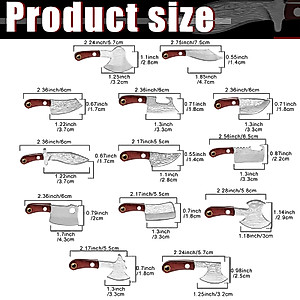 13 Pieces Mini Knifes Damascus Pocket Set Tiny Chef Knife Mini Stainless Steel Knife with Sheath for Bottle Opener Package Opener Box Cutter