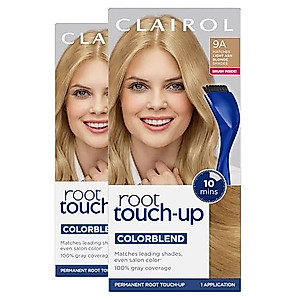 Clairol Root Touch-Up by Nice'n Easy Permanent Hair Dye, 9A Light Ash Blonde Hair Color, Pack of 2