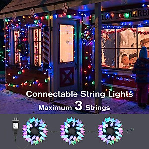 iBaycon C9 Christmas Lights 72ft 200 LED 8 Modes Xmas String Lights Waterproof Solar Fairy Lights for Garden, Patio, Fence, Balcony, Outdoors (Multicolor)