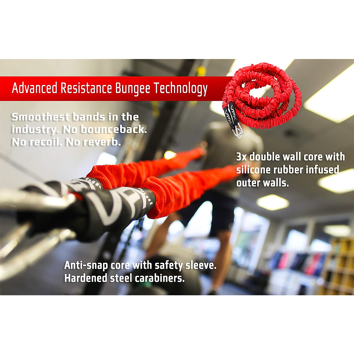 VPX Pro Fitness Home Gym 3.0 | 14pc Accessories | Adjustable Lifting System | Replaces Weight, Cable, & Machine Training with Suspension Resistance Power | Men & Women | Up to 220 lb of Resistant Max