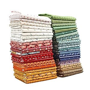 Prairie Fat Eighth Bundle (46 Pieces) by Lori Holt for Riley Blake 9 x 21 inches (22.86 cm x 53.34 cm) Fabric cuts DIY Quilt Fabric