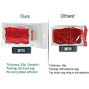 Foil Fringe Curtains Party Decorations - Melsan 3 Pack 3.2 x 8.2 ft Tinsel Curtain Party Photo Backdrop for Birthday Party Baby Shower or Graduation Decorations Red