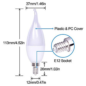 YEAHBEER LED Flame Light Bulbs,3 Modes Fire Light Bulb E12 Base, Christmas Decorations Outdoor Indoor Home, Lights Bulbs (Yellow, 6Pack)