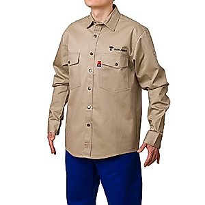 Waylander BROKK Welding FR Flame Resistant Long Sleeve Shirt for Men 9Oz Welding Shirt