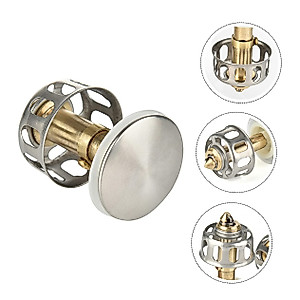ETHZZLE 2pcs Sink Bath Tub Drain Sink Drain Stopper Sink Filter Strainer Bathtub Filter Clicker Clack Sprung Up Drain No Vanity Sink All Copper Plus 304