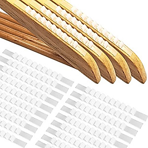 Non Slip Hanger Grips for Wood Hangers Clear Clear Rubber Hanger Grip Adhesive Clothe Hanger Strip (2.76" x 0.24") (260)