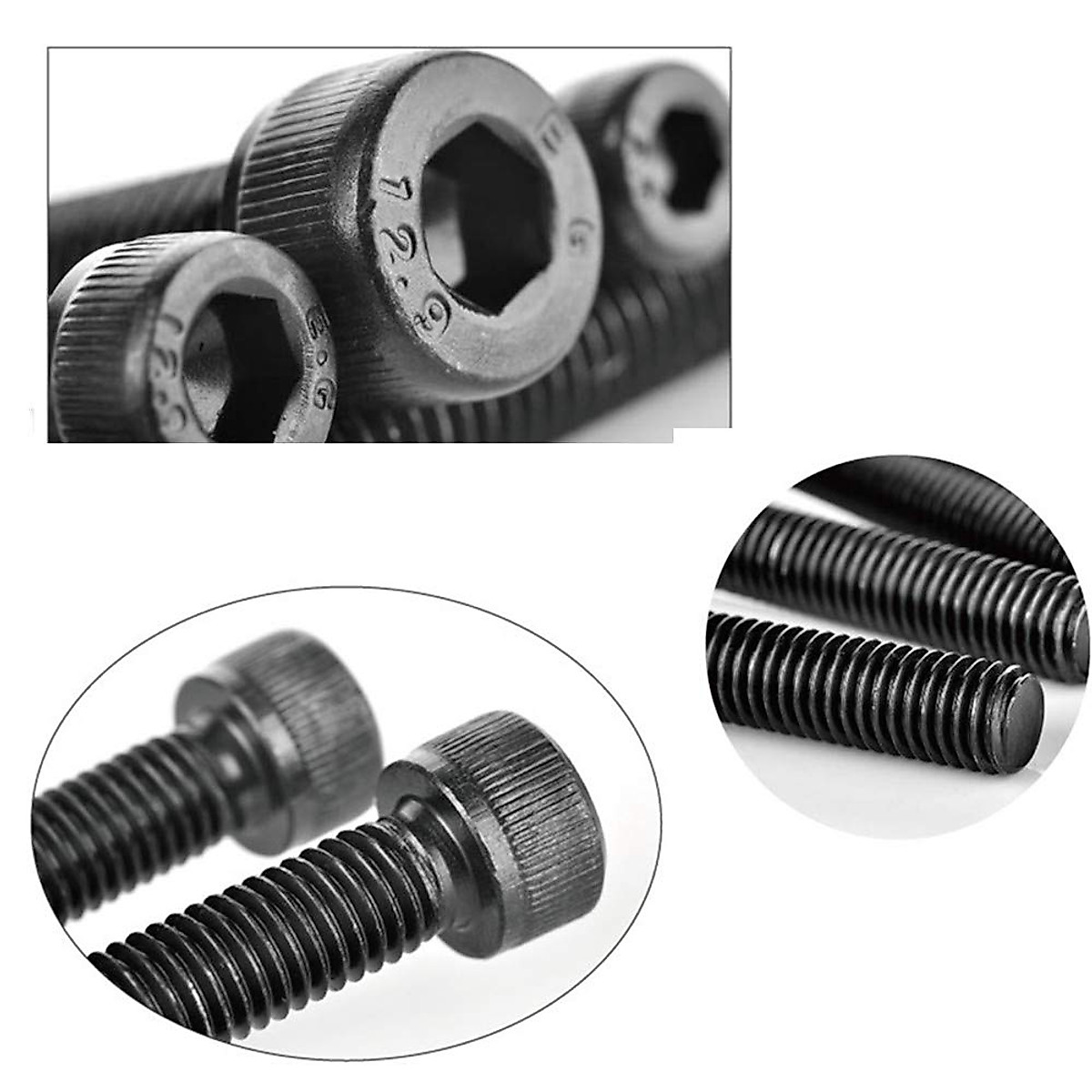 FullerKreg M4-0.7 x 25mm Alloy Steel Socket Cap Screw, (Pkg of 50),ISO 4762, Hex Drive, Class 12.9, Black Oxide Finish