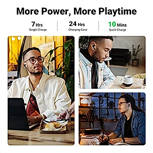 UGREEN HiTune T3 Active Noise Cancelling Wireless Earbuds Bluetooth 5.2, AI-Enhanced Clear Calls Bluetooth Earbuds with mic, Transparency Mode, 10mm Drivers with Bass Boost, HiFi Sound,Fast Pair-Black
