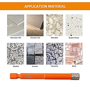 BGTEC Dry Diamond Drill Bits Set, 2pcs 1/4" with Quick Change Hex Shank Plus 40x60mm Triangle Shank Sink/Washbasin Basin Opener for Porcelain Marble Ceramic Tile Granite Stone