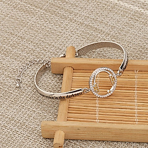 AKTAP 911 Dispatchern Charm Bangle Emergency Operator Jewelry Always Remember It's Your Voice in The Darkness That Gives Hope Thank You Gift for Her (911 Loop Bracelet)