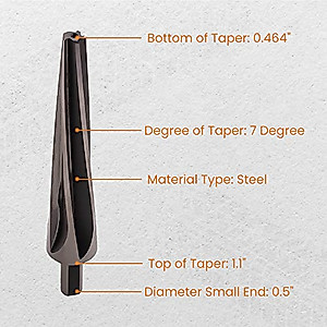 Tuningsworld Tapered Ball Joint Reamer, 7 Degree Ball Joint Tapered Reamer Tie Rod for 1-1/2" Per Foot