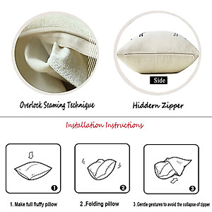 Asminifor Green Leaf Plants Throw Pillow Covers Summer Tropical Style Cotton Linen Cushion Cover Cases Leaves Decorative Square Case for Bed Sofa Car 18" x 18" (Leaf-2)