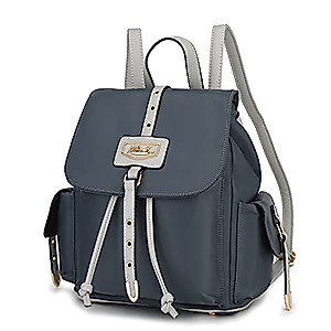 MKF Backpack Purse for Women & Girls – Nylon Top Handle Bag Lady Fashion Travel Pocketbook – Roomy Daypack Paula Charcoal Grey