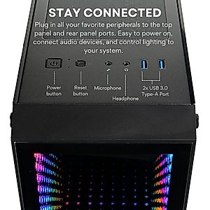 Empowered PC Continuum Mini Gaming Desktop - NVIDIA GeForce RTX 3070 (> 4060 Ti), Intel 12-Core i7-12700KF CPU, 32GB DDR5 RAM, 1TB NVMe SSD, WiFi 6, Windows 11 - Tiny Liquid Cooled RGB Gamer Computer