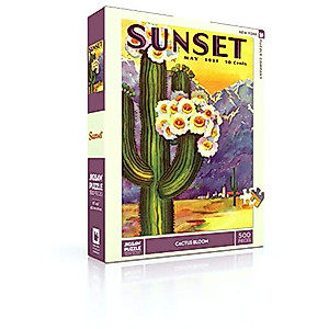 New York Puzzle Company - Sunset Cactus Blooms - 500 Piece Jigsaw Puzzle