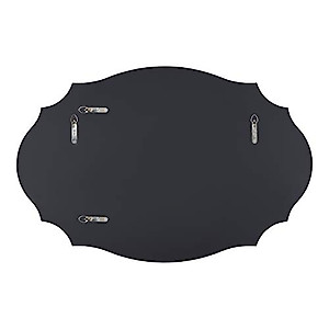 Kate and Laurel Leanna Scalloped Oval Wall Mirror, 24" x 36", Gold Leaf, Chic Modern Glam Wall Accent