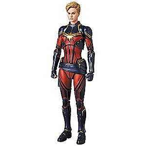 MAFEX No. 163 Captain Marvel Endgame Version, Total Height Approx. 5.9 inches (150 mm), Painted Action Figure