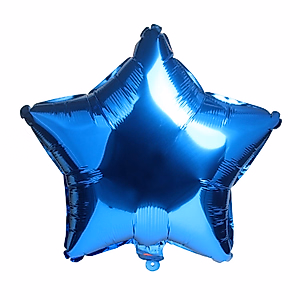 10pcs Star Shape Foil Mylar Helium Balloon 18" Balloon Birthday Party Decoration Foil Balloons,Wedding,Baby Shower Decor - Blue