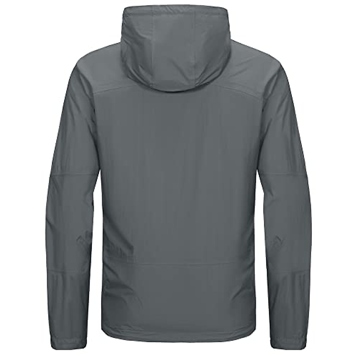 Little Donkey Andy Men's Waterproof Rain Jacket Windproof Light Jacket, Breathable Outdoor Rain Shell with Hood for Hiking Travel Golf Grey M