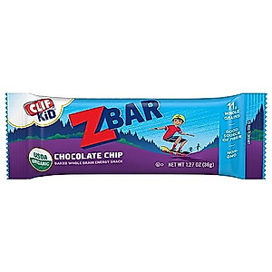 CLIF Kid Zbar - Chocolate Chip - Soft Baked Whole Grain Snack Bars - USDA Organic - Non-GMO - Plant-Based - 1.27 oz. (24 Pack)