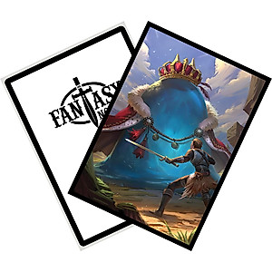 Fantasy North - Grobulus - The Slime King - 100 Smooth Matte TCG Trading Card Sleeves - Fits Magic MTG Commander Pokemon and Other Card Games - Playing Card Sleeves