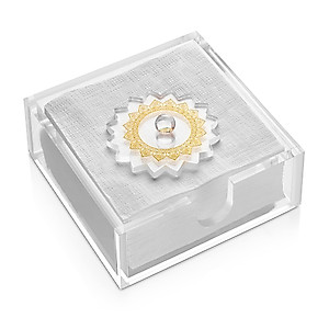 Acrylic Napkin Holder with Elegant Weighted Patterns - Napkin Holder for Table - Napkin Holders for Kitchen - Bathroom Paper Towel Holder - Napkin Dispenser - Outdoor Napkin Holder