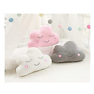 Uewidiod Star Pillow Moon Cloud freshroom Decoration Home Cushion Bed Pillow (Clouds 21.5*17.7inch/55*45cm, White)