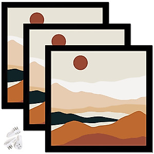 ijuerybai Black 12x12 Picture Frame Set of 3, High Transparent Frame for 12 By 12 Square Photo Collage Canvas Poster Size Wall Mount and Tabletop Horizontally Vertically (Black, 12 x 12 inches)