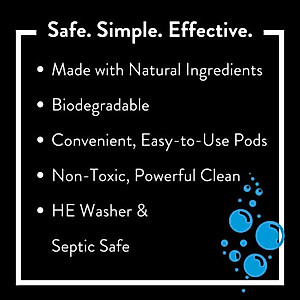 Molly's Suds Super Powder Laundry Detergent Pods | Natural Extra Strength Detergent for Sensitive Skin | Ultra Concentrated and Stain Fighting (Unscented - 90 Count)