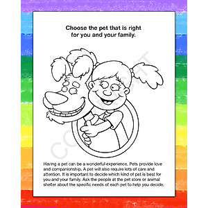 ZOCO - Healthy Pets are Happy Pets - Kids Coloring Books (50 Bulk Pack, Without Crayons) - Love Animals, Furry Friends - Vet, Pet Store Handout - Games, Puzzles, Activities for Kids