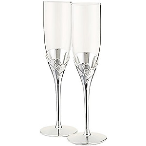 Lenox True Love Glass Flute Pair Clear, 1.25 LB